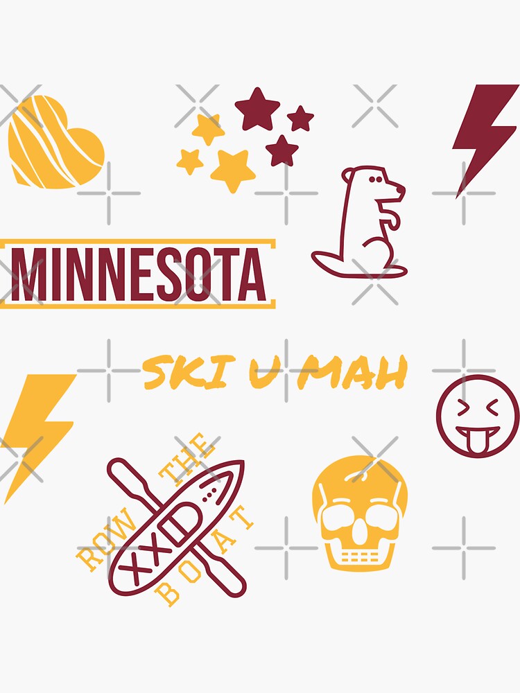 "minnesota sticker pack" Sticker for Sale by lsimpson13 | Redbubble