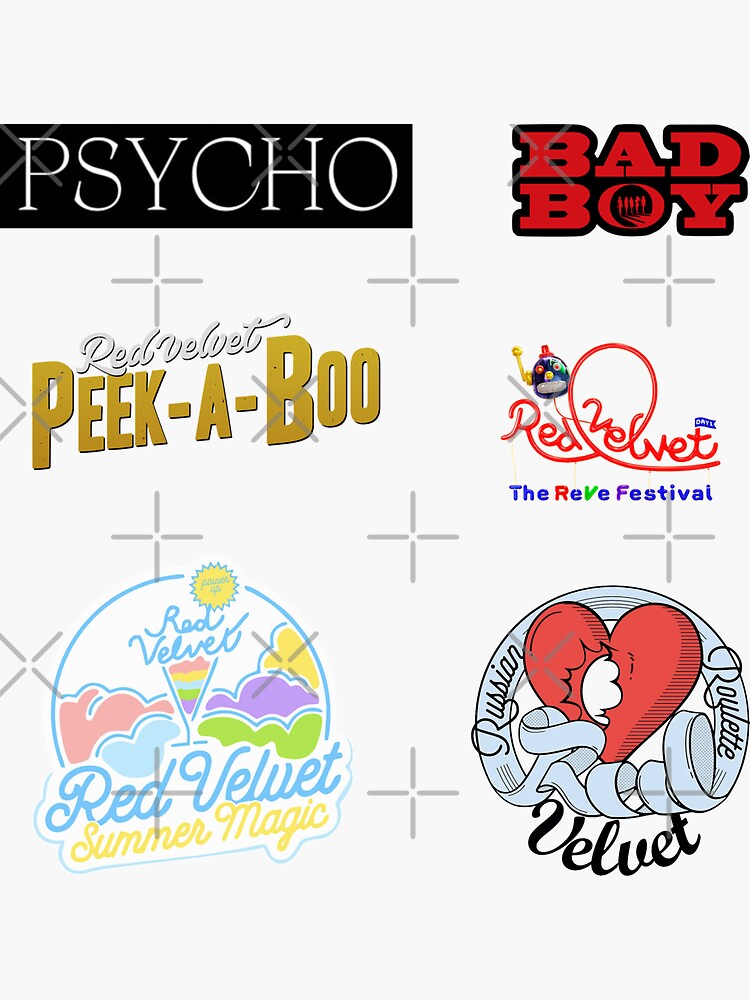 "Ultimate Reveluv Comeback Set (RED VELVET Logos)" Sticker for Sale by ...