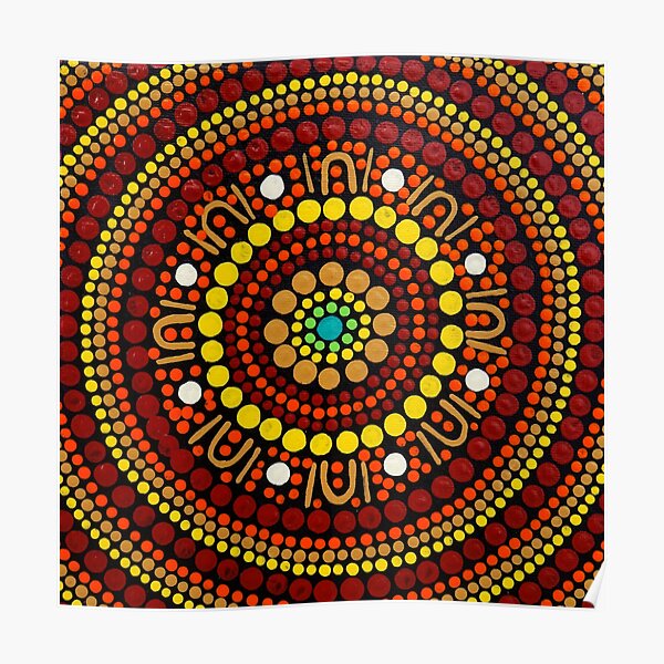 "Aboriginal Art Gathering Circle" Poster for Sale by GhostGumDesigns ...