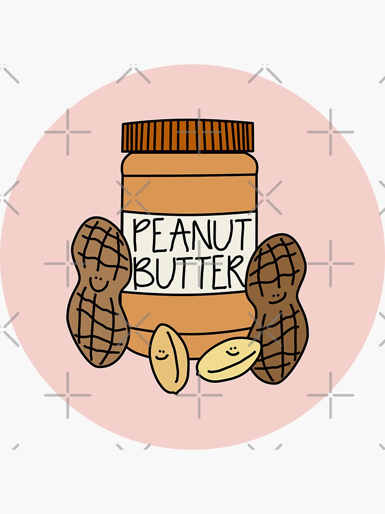 "Peanut Butter" Sticker for Sale by TheBrightInk | Redbubble