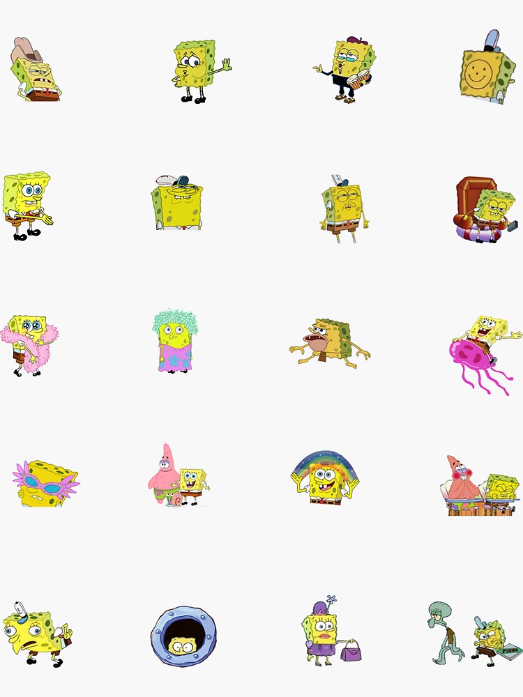 "Spongebob Squarepants Sticker Pack" Sticker for Sale by gsill | Redbubble