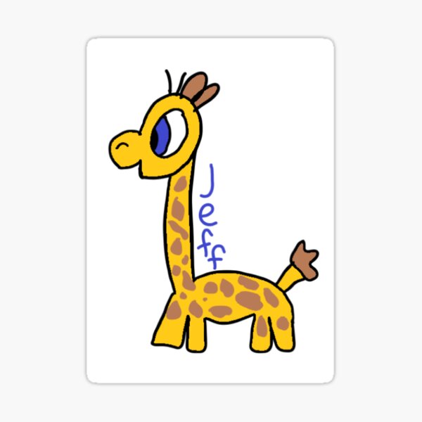 "Jeff the Giraffe" Sticker for Sale by eduris | Redbubble