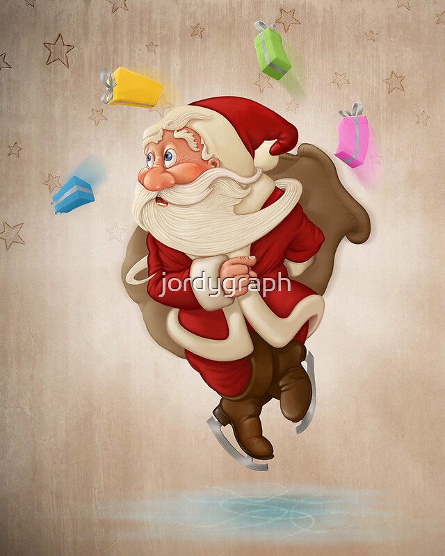 "Santa Claus on ice" by jordygraph | Redbubble