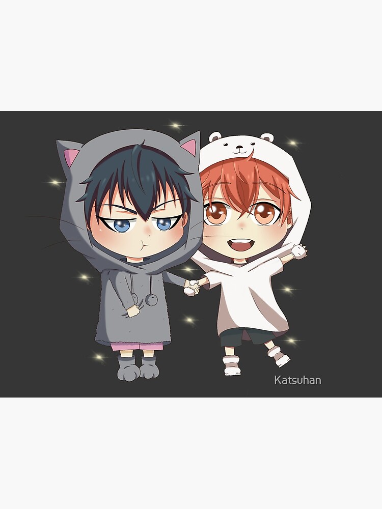 Given” Mafuyu and Uenoyama Animal Chibi" Art Print by hanoung | Redbubble