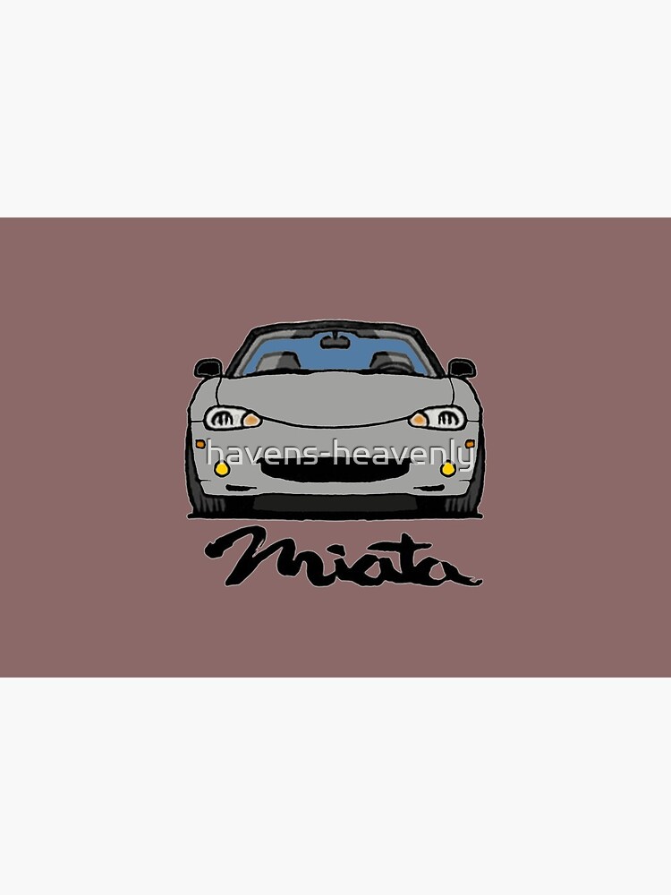 "Liquid Silver NC Miata Front View" Mask for Sale by havens-heavenly ...