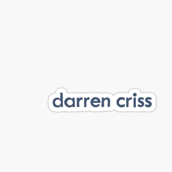 "darren criss word art " Sticker for Sale by bricecloke02 | Redbubble