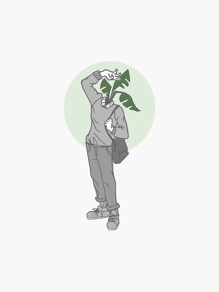 "Plant head design" Sticker by SoyPapel | Redbubble