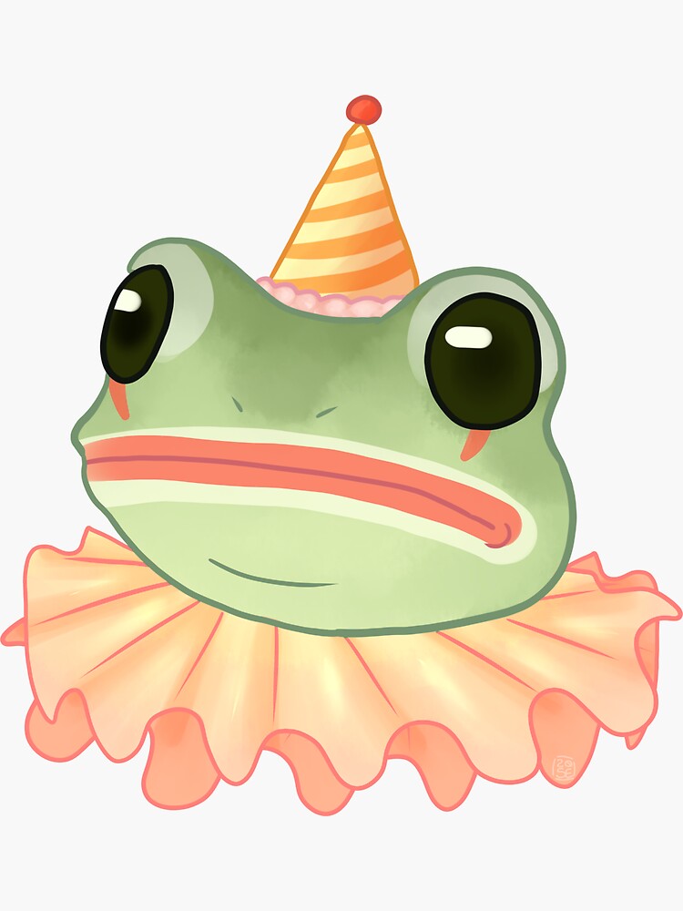 "Clown Frog" Sticker for Sale by SmallPaws | Redbubble