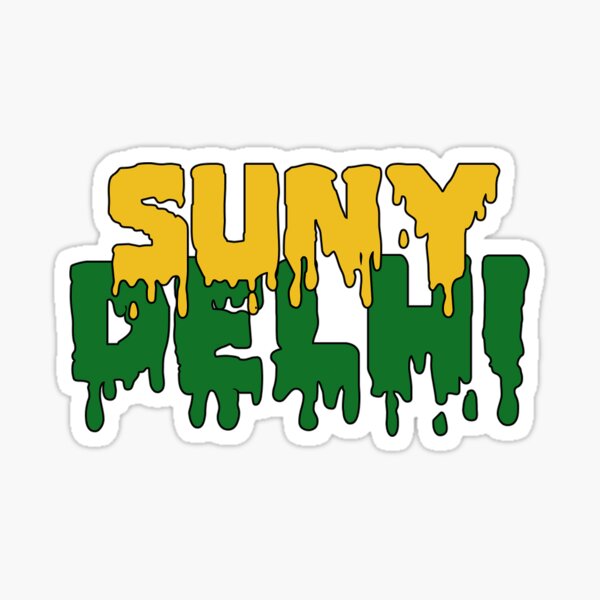 "SUNY Delhi Drip Sticker" Sticker by lqurie | Redbubble