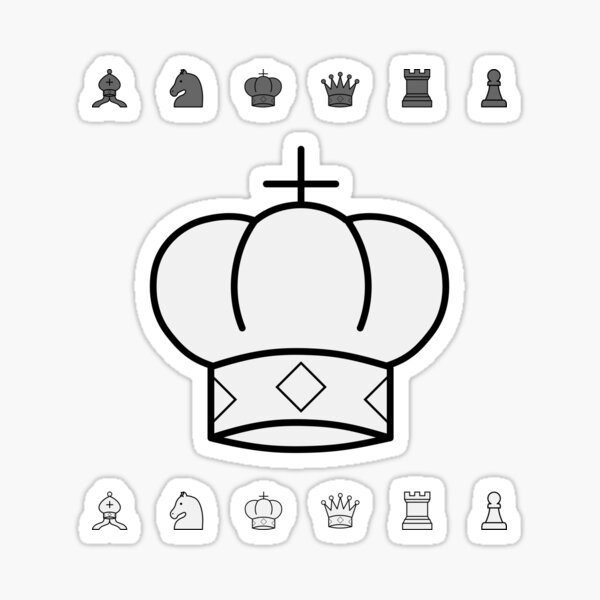 "Chess Pieces: White King" Sticker for Sale by Emeradia | Redbubble