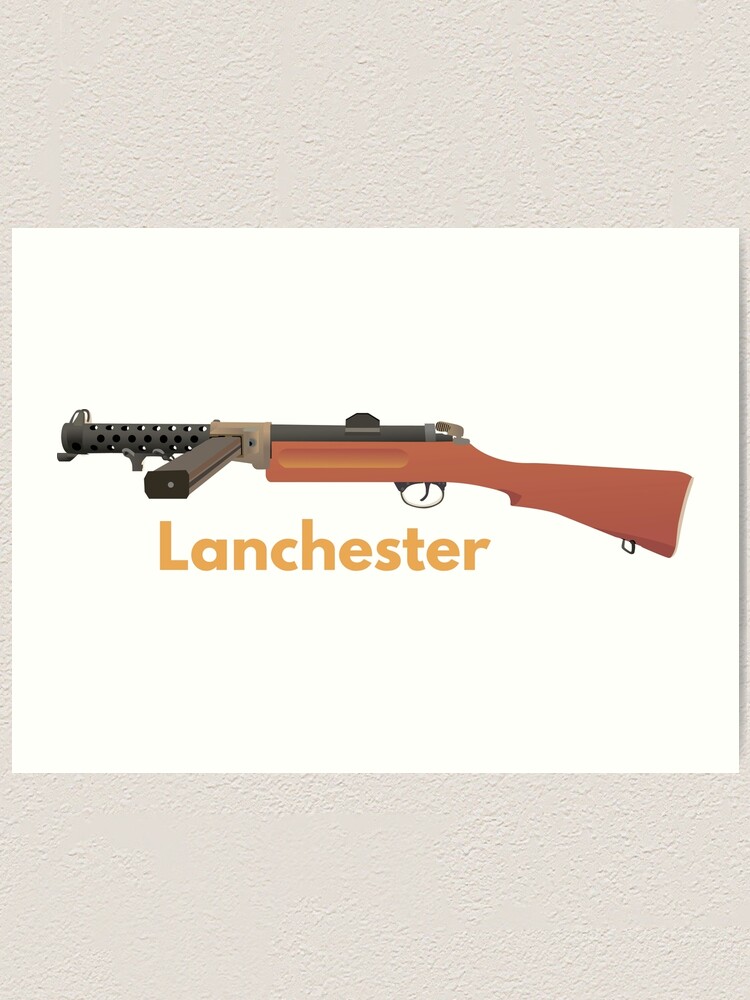 "British WW2 Lanchester Submachine Gun" Art Print by NorseTech | Redbubble