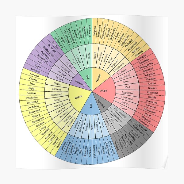Feelings Wheel Posters | Redbubble