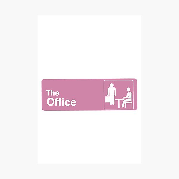 "The Office Logo // Pink" Photographic Print for Sale by josco | Redbubble