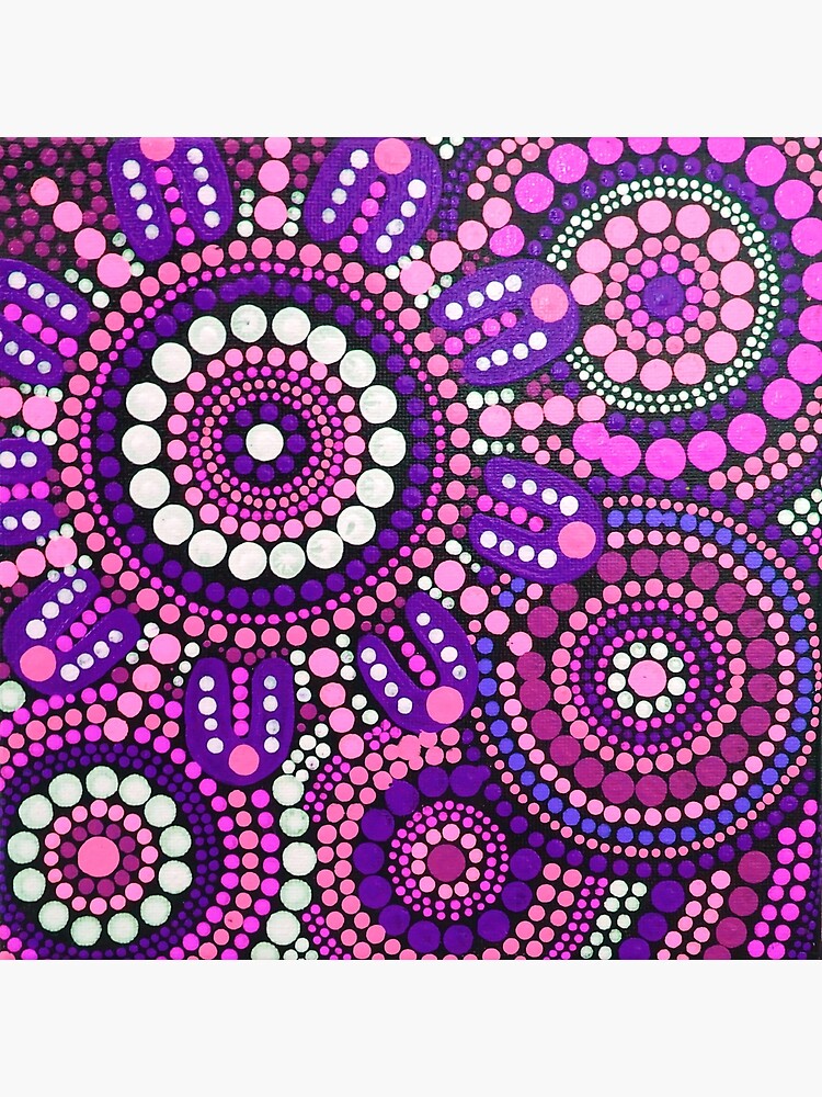 "Aboriginal Art Pink Pattern Family Gathering" Poster for Sale by ...