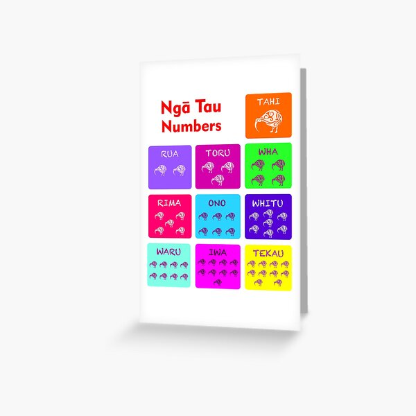 "Te Reo Counting Chart" Greeting Card for Sale by Kiwidom | Redbubble