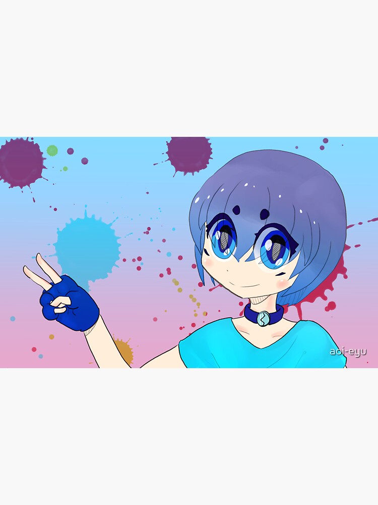 "Paint Splat Girl" Sticker by aoi-eyu | Redbubble
