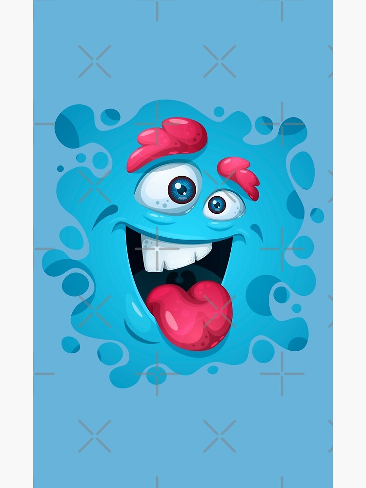 "Cute halloween Monster wacky Face" Poster for Sale by DzineMon | Redbubble