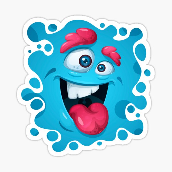 "Cute halloween Monster wacky Face" Sticker for Sale by DzineMon ...