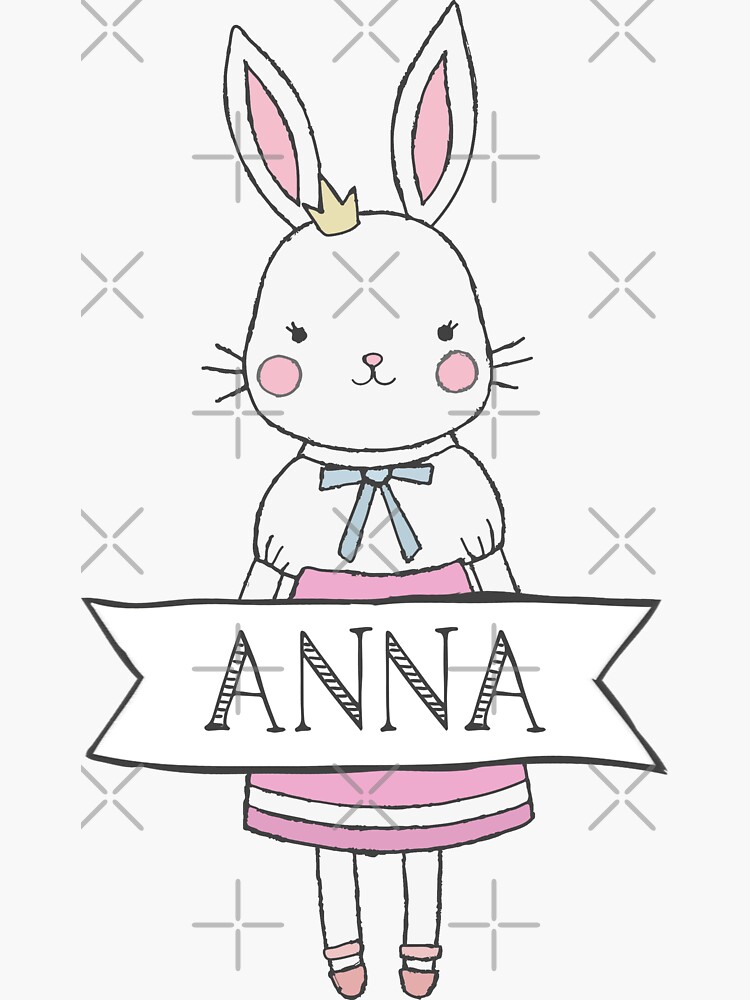 "Anna" Sticker for Sale by A-Personalised | Redbubble
