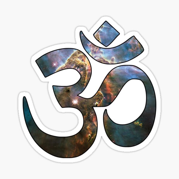 "Om with Outer Space Theme Version 2" Sticker for Sale by RKasper ...