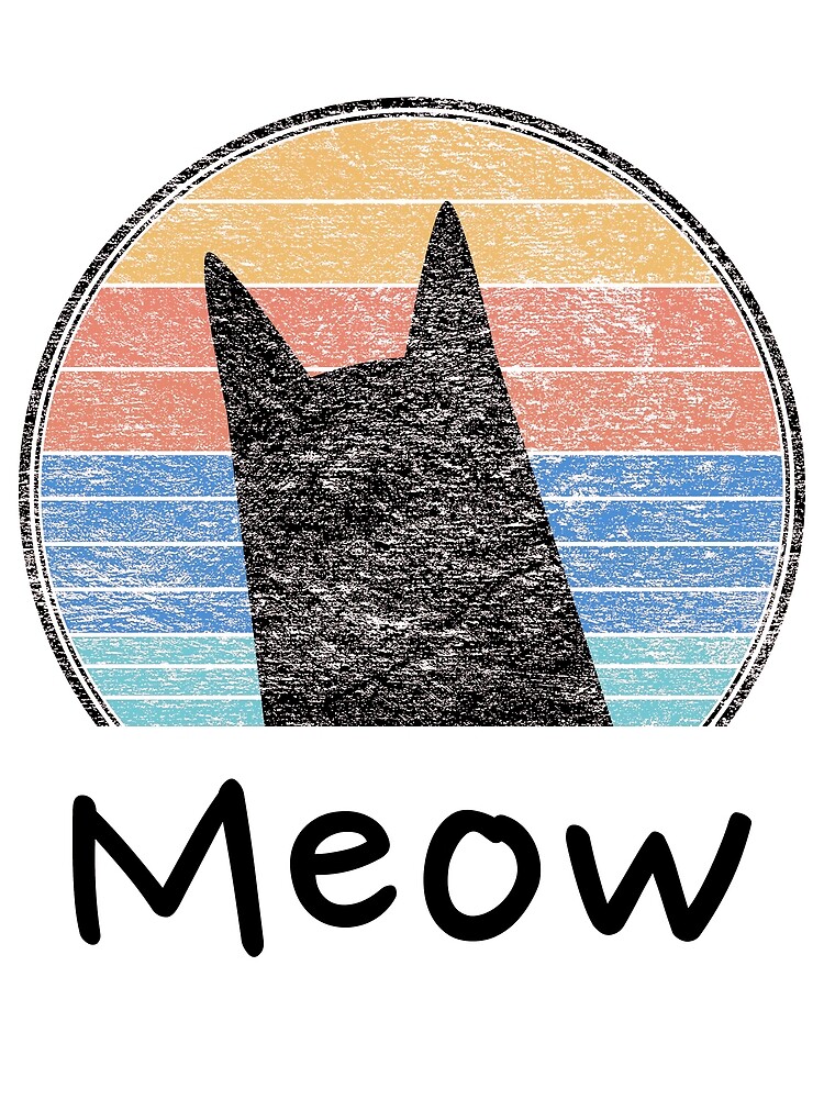 "black cat meow logo" Poster by pirminio | Redbubble