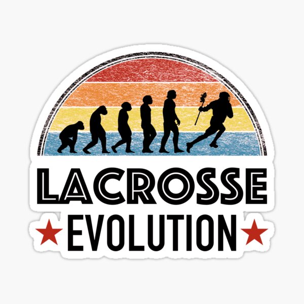 "lacrosse retro evolution logo" Sticker by pirminio | Redbubble