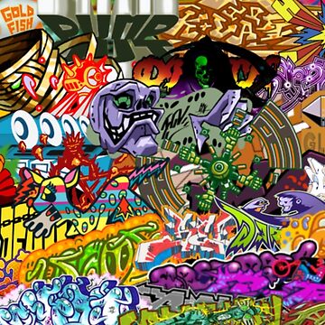 "Jet Set Radio Future (JSRF) Graffiti Tags Collage 3 " Sticker for Sale ...
