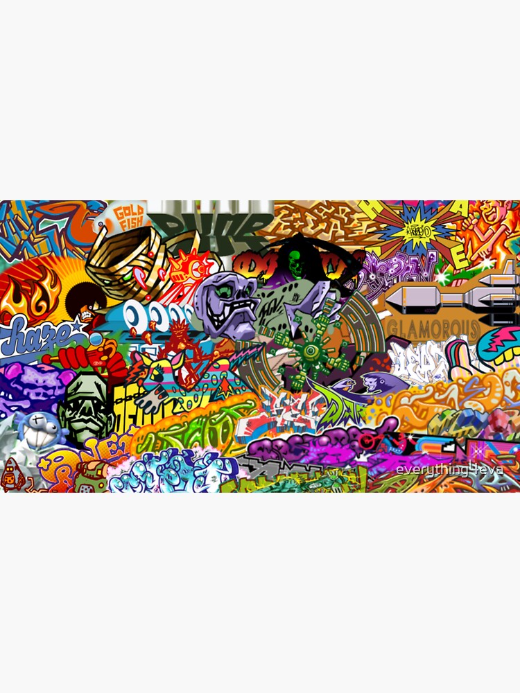 "Jet Set Radio Future (JSRF) Graffiti Tags Collage 3 " Sticker for Sale ...