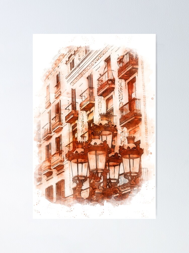 "Barcelona, La Rambla" Poster for Sale by ErianAndre | Redbubble