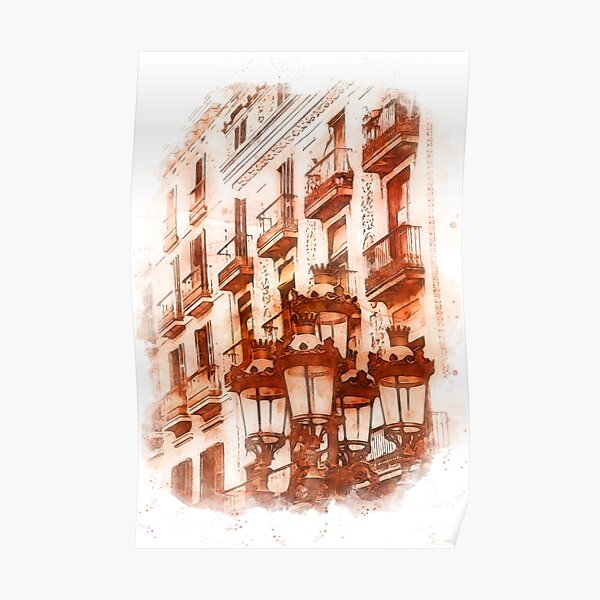 "Barcelona, La Rambla" Poster for Sale by ErianAndre | Redbubble