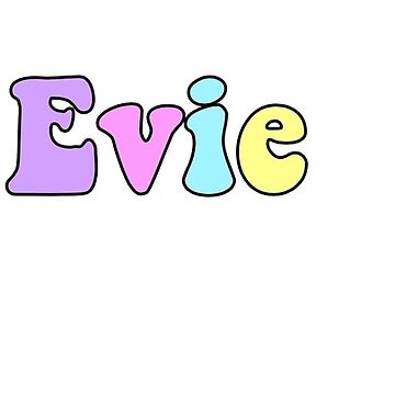 "Evie name sticker " Sticker for Sale by Ava Jackman | Redbubble