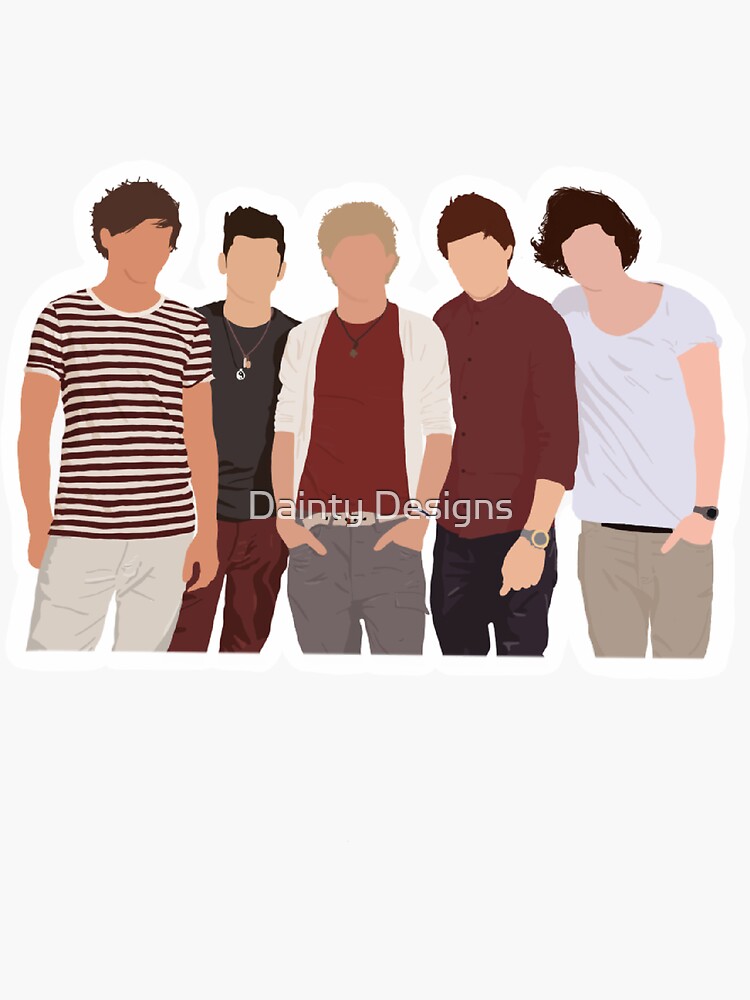 "One Direction Band" Sticker for Sale by amys-art | Redbubble