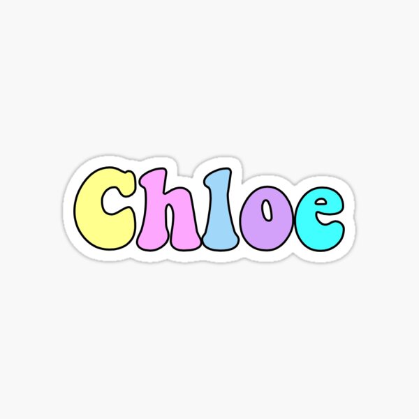 "Chloe name sticker " Sticker for Sale by Ava Jackman | Redbubble