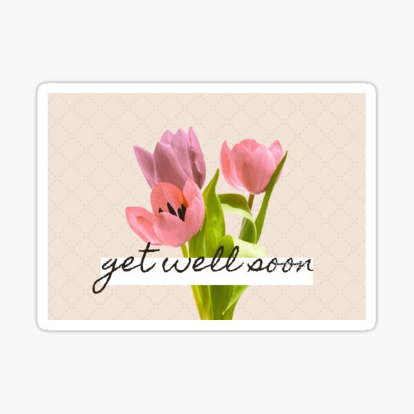 "get well soon" Sticker for Sale by Daddou | Redbubble