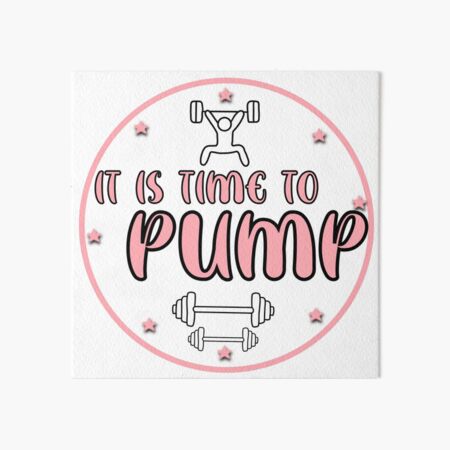 "it is time to pump! motivational workout bodypump logo - pink " Art ...