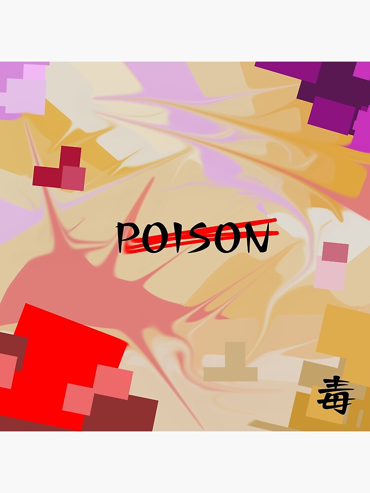 "POISON Japanese design" Poster by Simplynoted | Redbubble