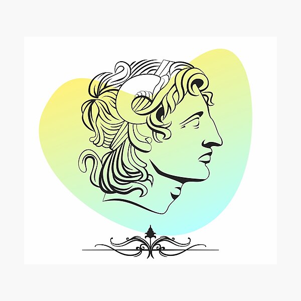 Lámina fotográfica «Alejandro Magno Dibujo» de alamicrodev | Redbubble