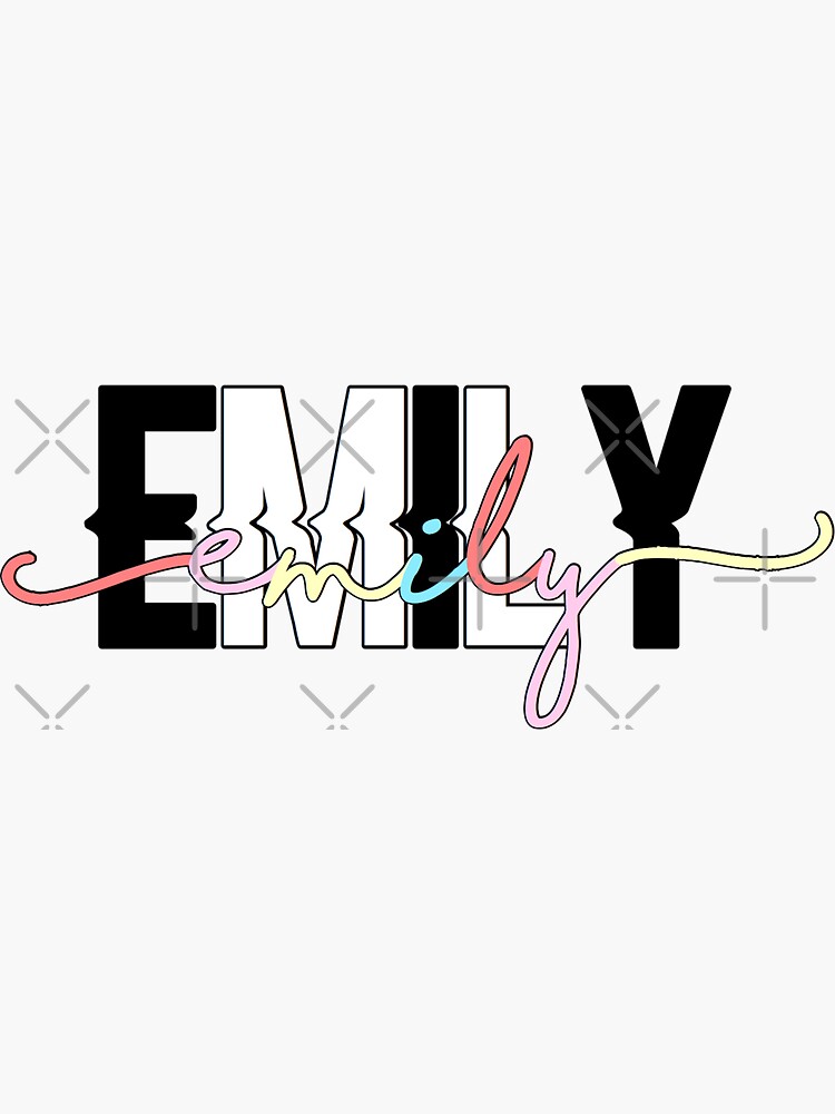 "Customised Emily " Sticker by honeyyx | Redbubble