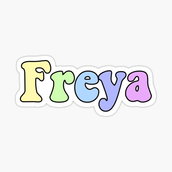"freya name sticker " Sticker for Sale by AvaJackman | Redbubble