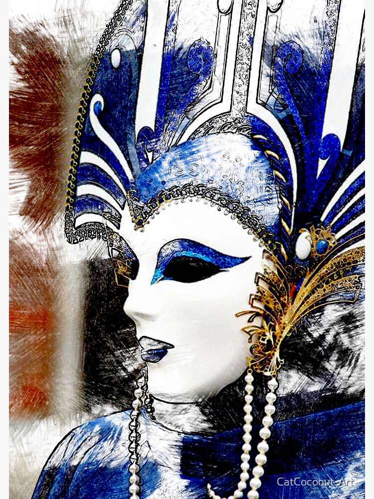 "Venice Carnival. Snow Queen mask" Sticker for Sale by CatCoconut-Art ...