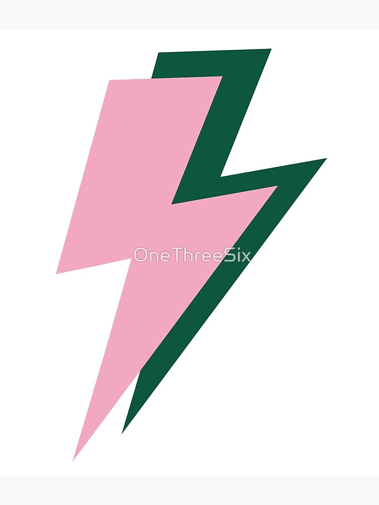 "Pink and Green Lightning " Poster for Sale by OneThreeSix | Redbubble