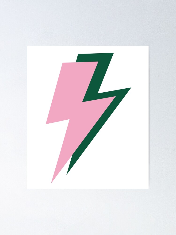 "Pink and Green Lightning " Poster for Sale by OneThreeSix | Redbubble
