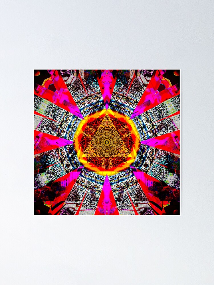 "Golden Triangle Design with yellow and pink highlights." Poster for ...