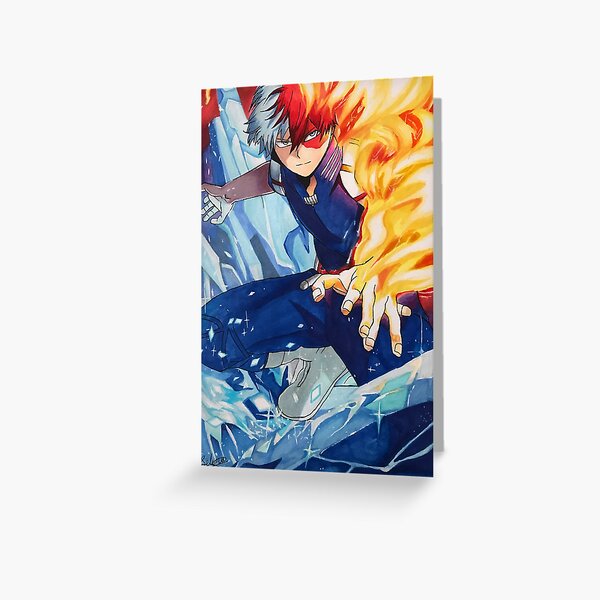 "Shoto Todoroki, My Hero Academia, Boku No Hero" Greeting Card by ...