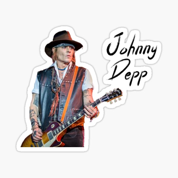 "Johnny Depp - Hollywood Vampires" Sticker for Sale by Russell1406 ...