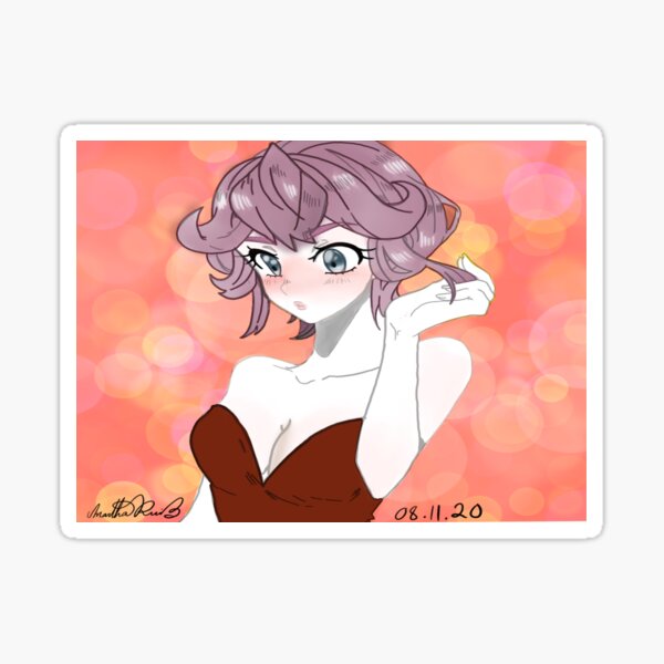 "Shy gal" Sticker for Sale by MissyMayne | Redbubble