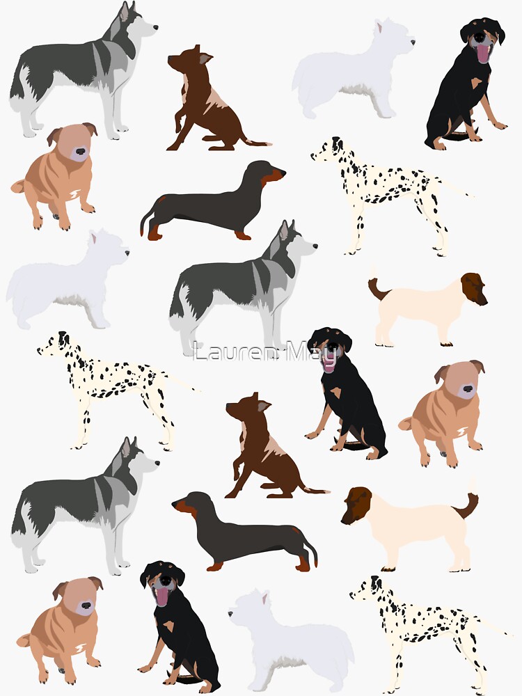 "Dog print " Sticker by meglauren | Redbubble