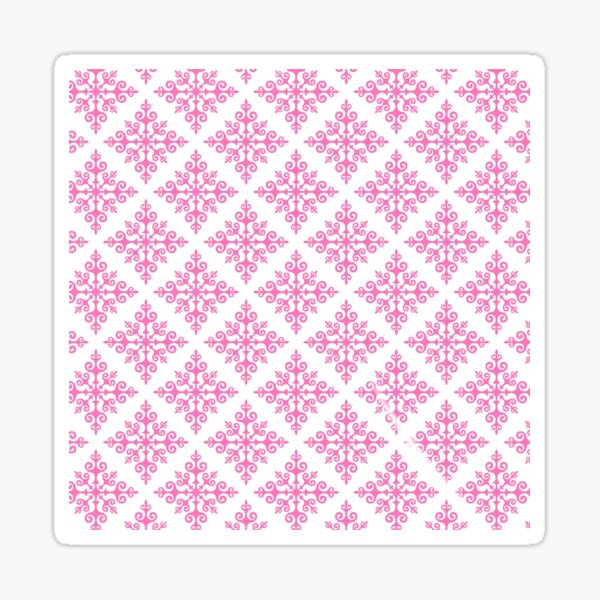 "Pink baroque pattern " Sticker by High-priestess | Redbubble