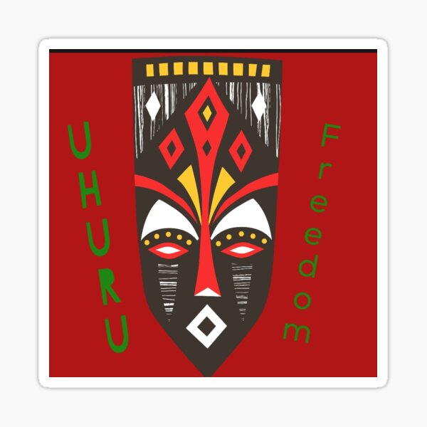 "UHURU/FREEDOM" Sticker by Kraftworkz | Redbubble