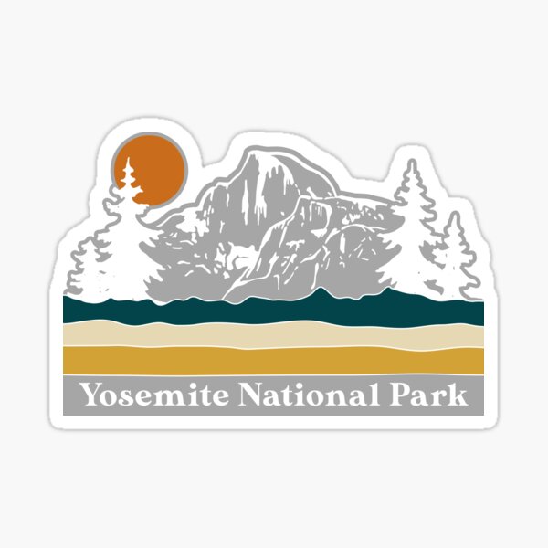 "Retro Yosemite" Sticker for Sale by GreatLakesLocal | Redbubble